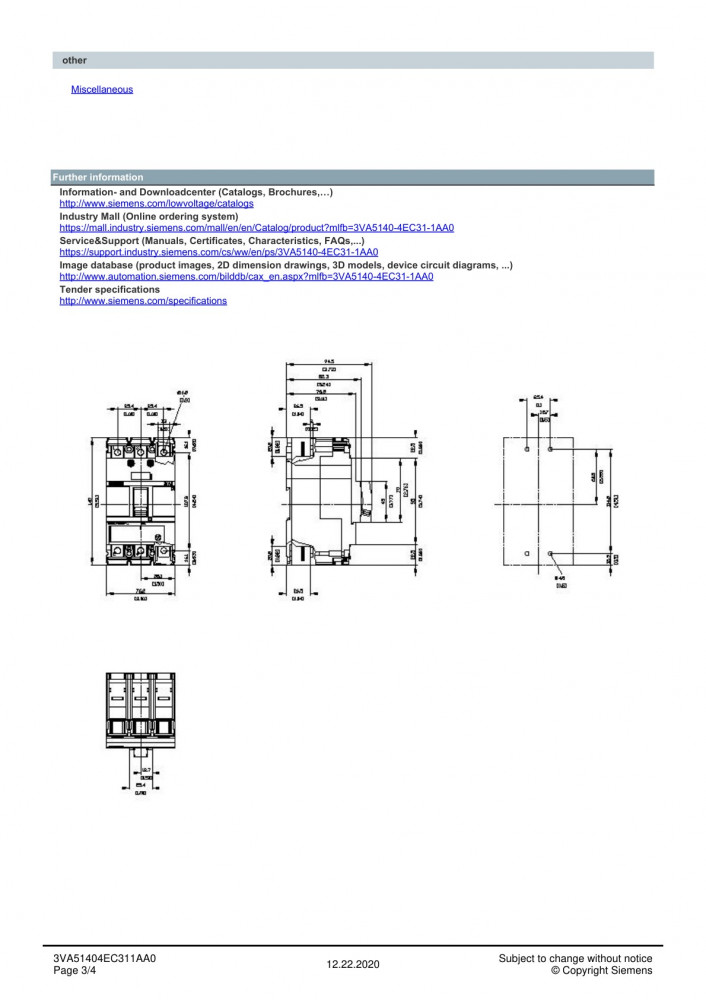 3VA5140-4EC31-1AA0 technical document page 3
