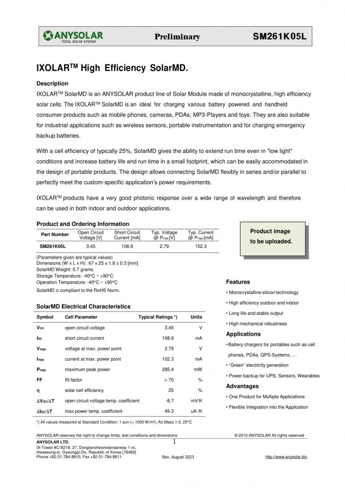 SM261K05L datasheet page 1
