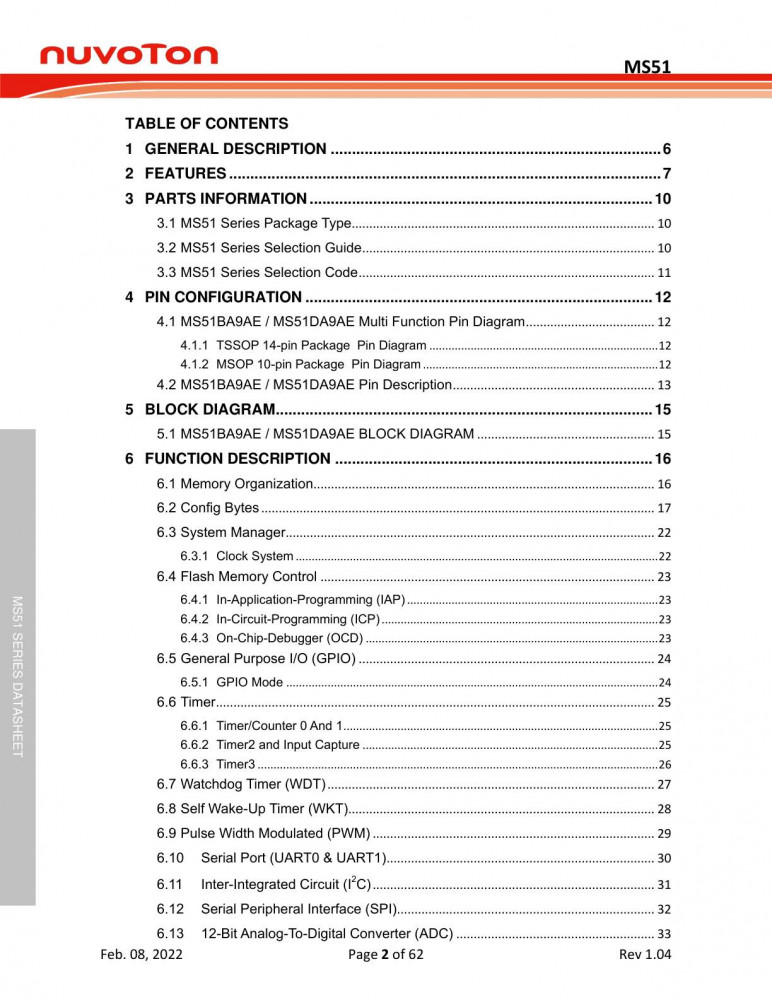MS51BA9AE datasheet page 2