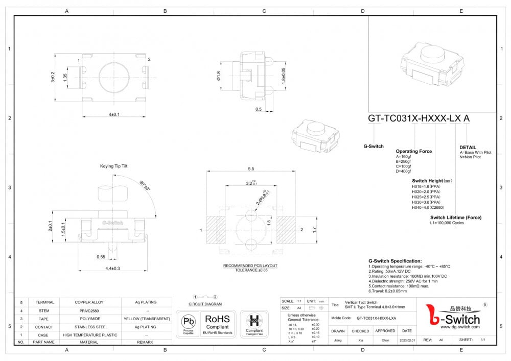 GT-TC031B-H020-L1N technical document preview