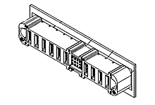 2.54mm, 5.50mm Pitch EXTreme Ten60Power Vertical Receptacle Assembly with Guide Receivers, 24 Signal Circuits, 14 Power Circuits