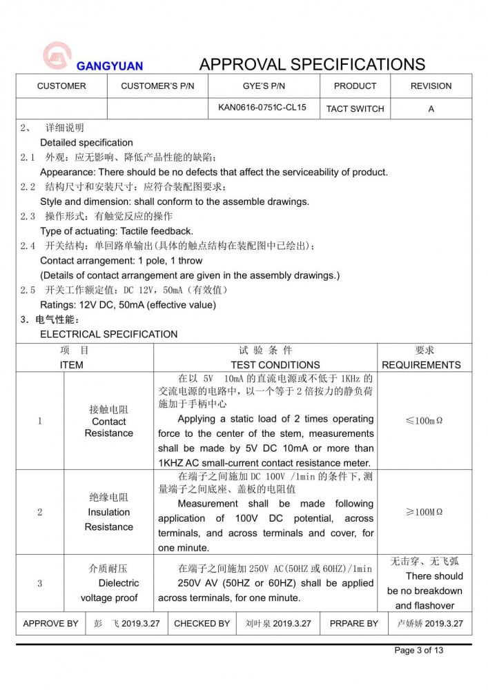 KAN0616-0751C-CL15 specification page 4