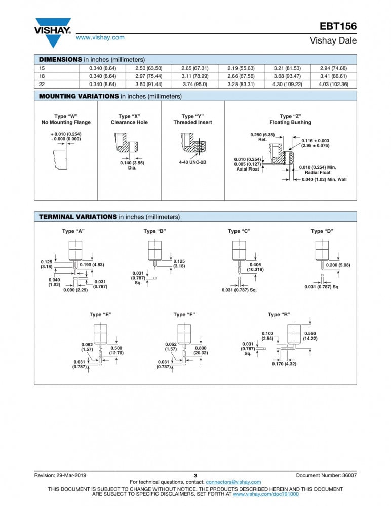 VISHAY EBT156 datasheet page 3