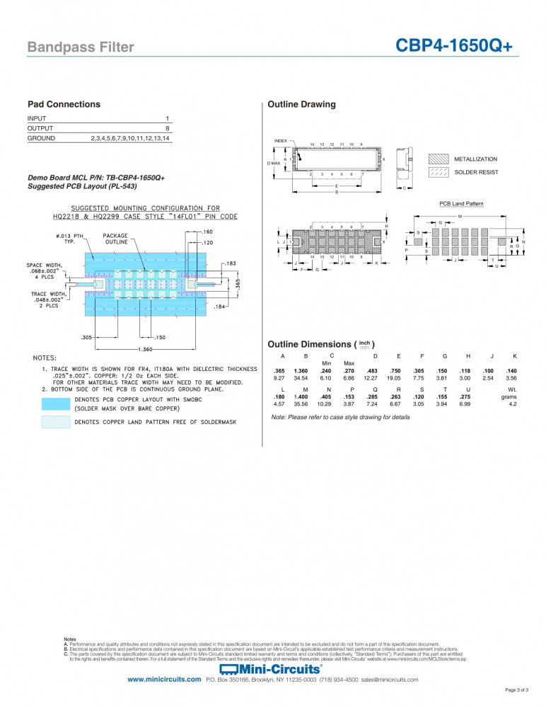 CBP4-1650Q+ technical document page 3