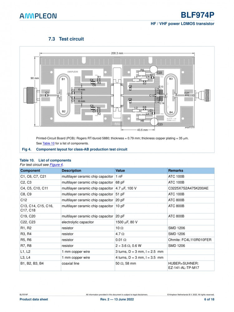 BLF974P technical document page 6