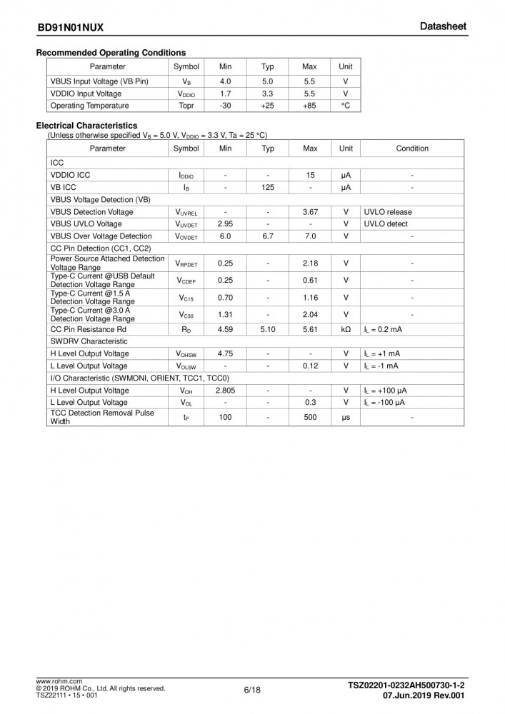 BD91N01NUX-E2 datasheet page 6