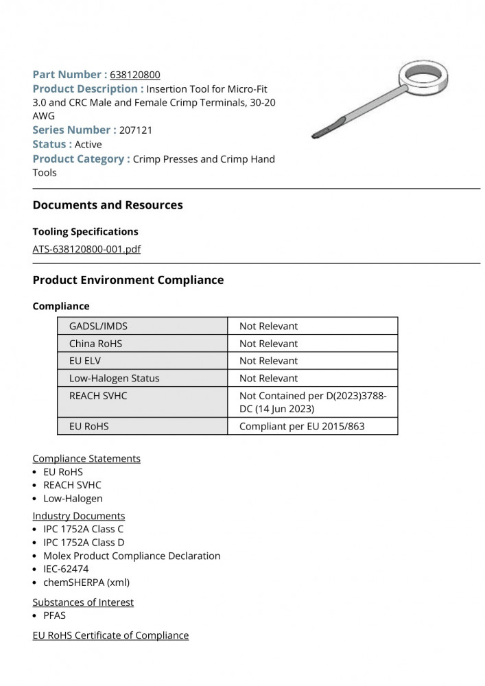 638120800 tooling document page 1