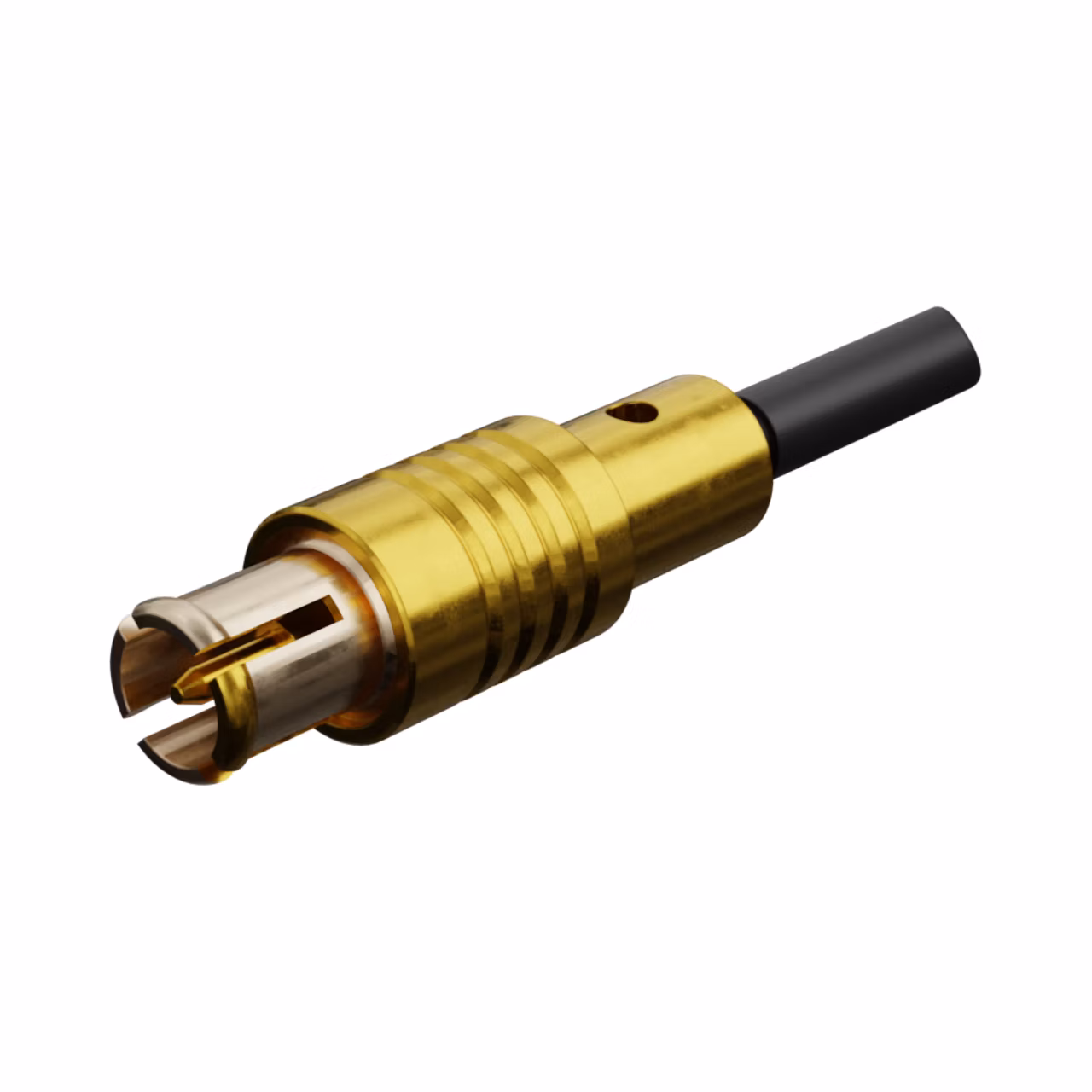 SSMCX Plug, Straight, Crimp, 1.13mm Cable Brass Body, Gold (Au) Plated, 50 Ohms for sale