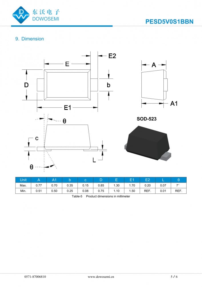 PESD5V0S1BBN-DW datasheet page 5