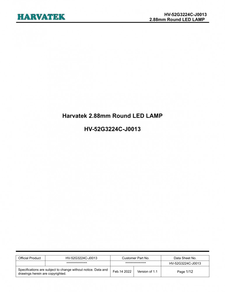 HV-52G3224C-J0013 datasheet page 1