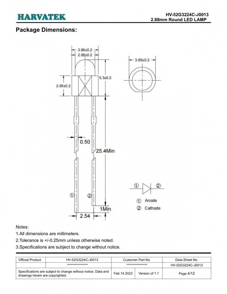 HV-52G3224C-J0013 datasheet page 4