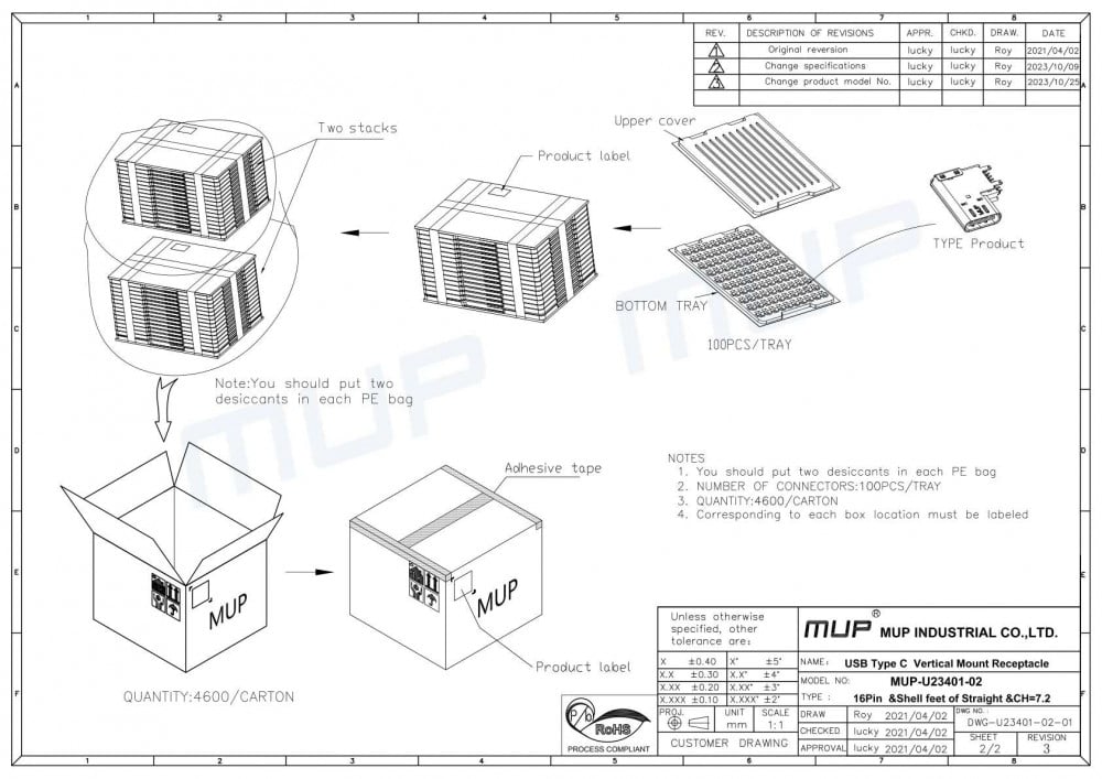 MUP U23401-02 product drawing page 2