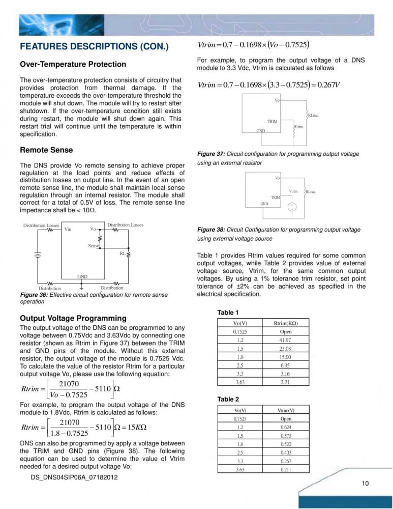 DELTA DNS datasheet page 10