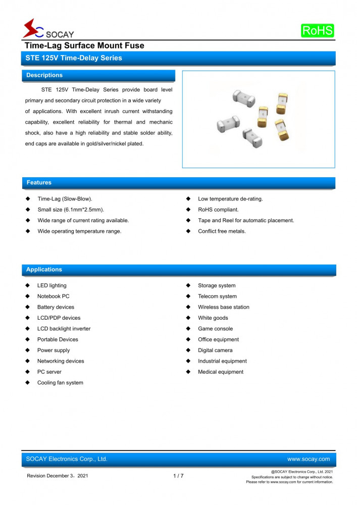 STE2150 series technical document page 1