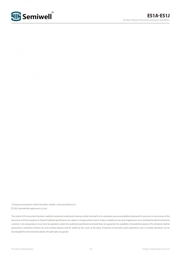 Semiwell ES1F datasheet page 5