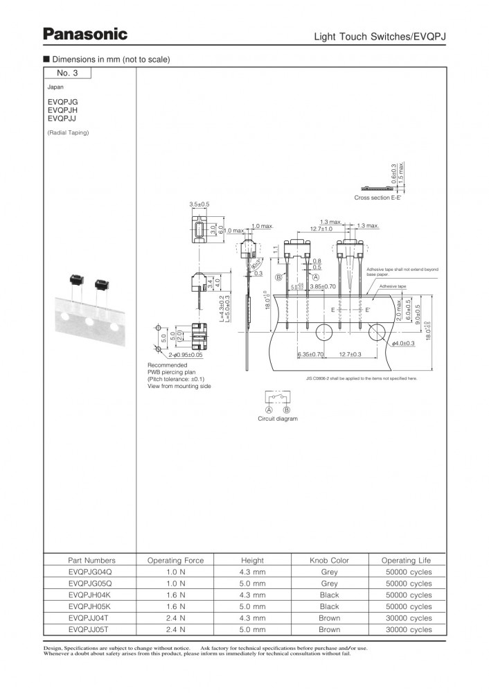EVQPJ datasheet page 4