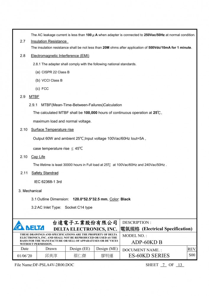 96PSA-A60W12R1-3 technical document page 8