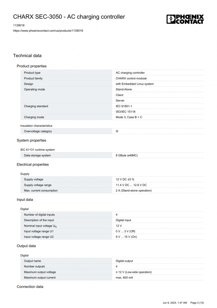 Phoenix Contact 1139018 technical document page 2