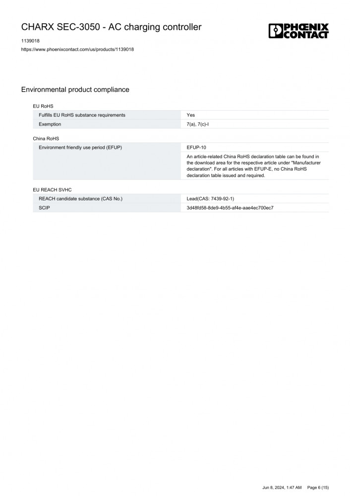 Phoenix Contact 1139018 technical document page 6