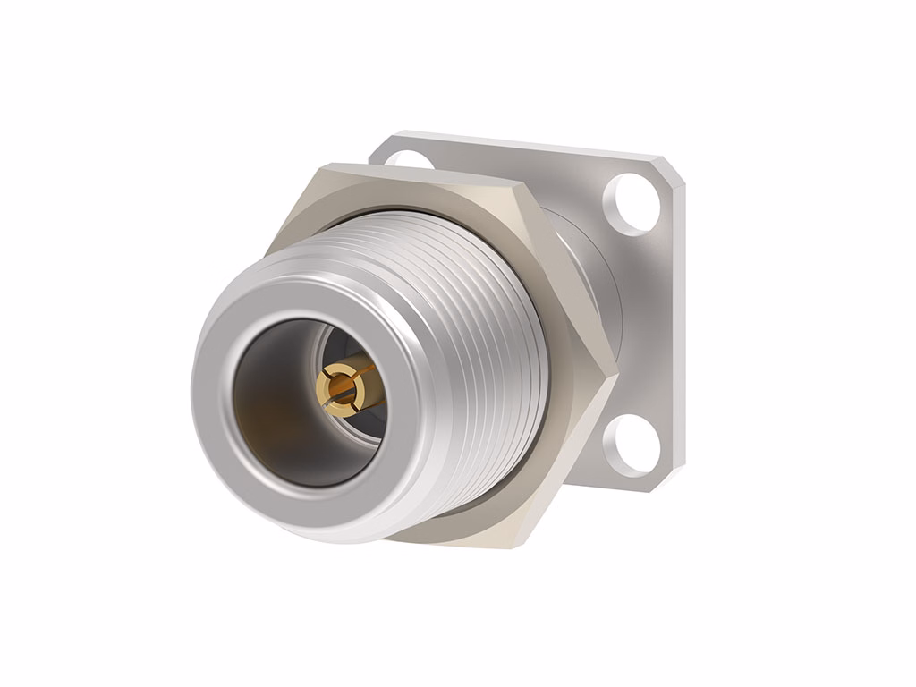 SSMCX Jack, Straight, PCB Receptacle, Gang of 6, Edge Launch, Tray, 50 Ohms