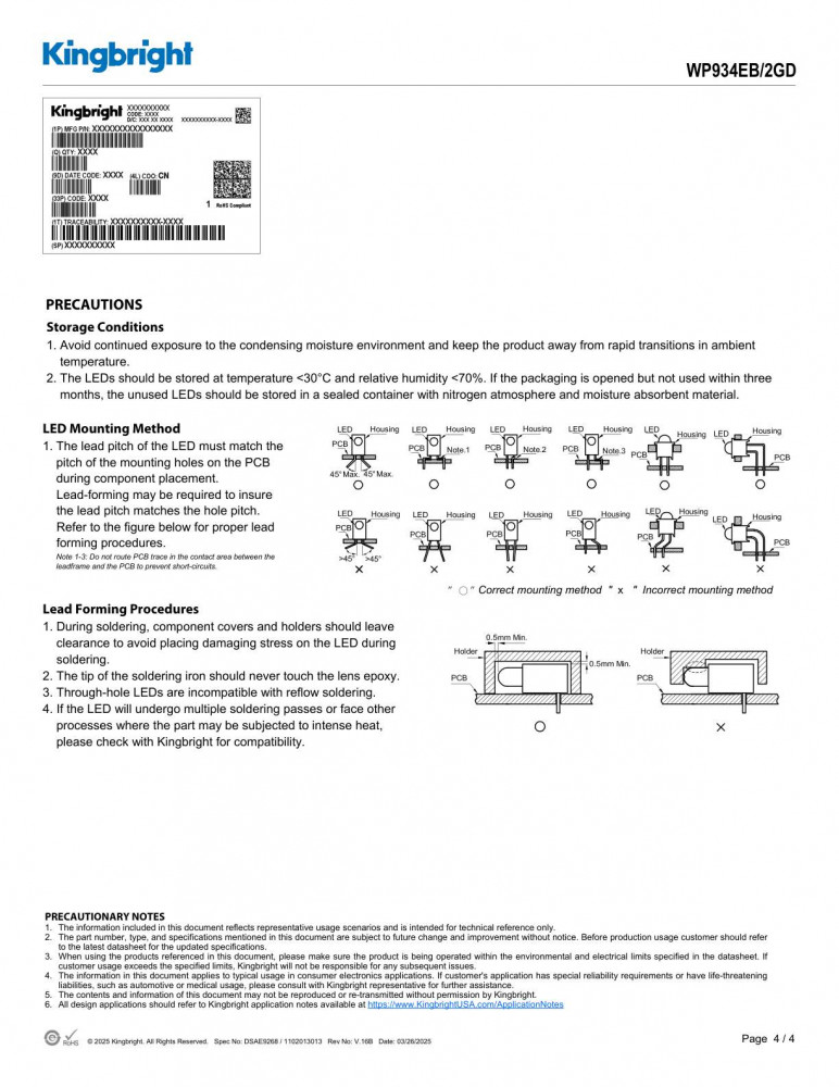 WP934EB/2GD technical document page 4