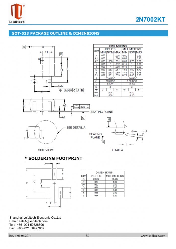 2N7002KT datasheet page 3