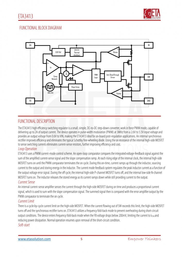 ETA3413S2F datasheet page 5