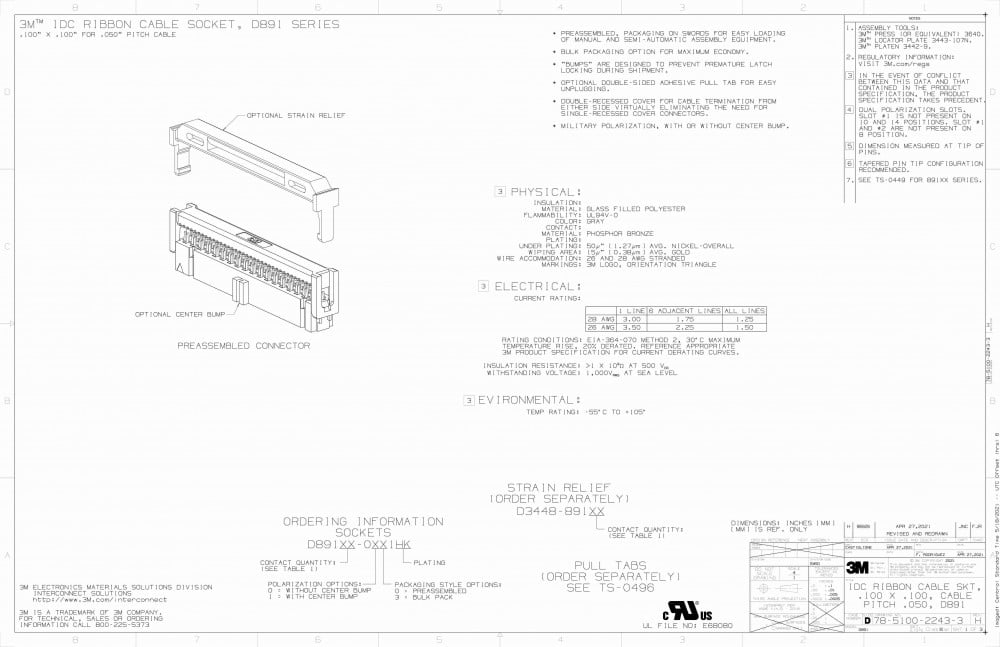 3M D89126-0001HK technical document page 1