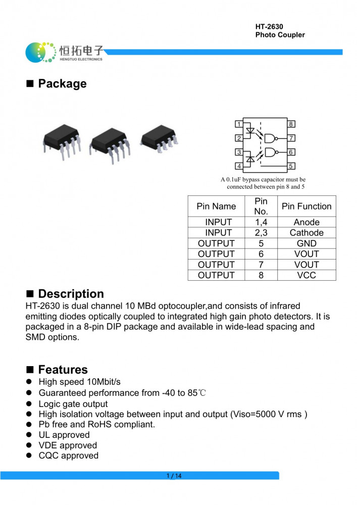 HT-2630 datasheet page 2