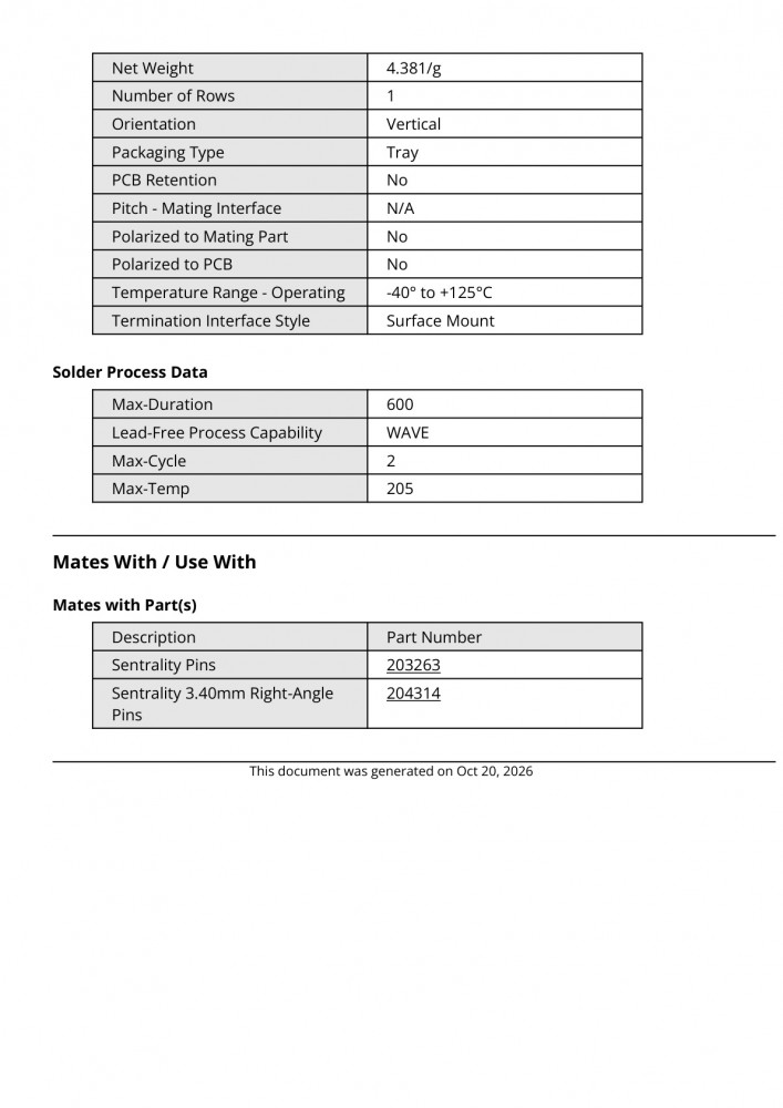 MOLEX 2043180018 technical document preview, page 3
