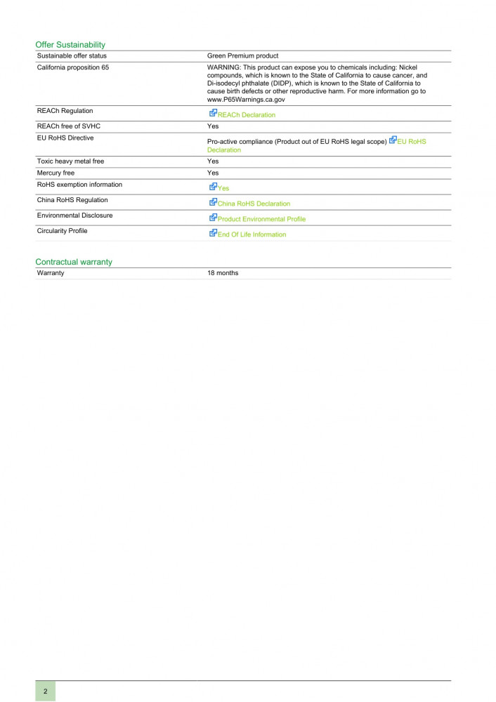 9001BW260 technical document page 2