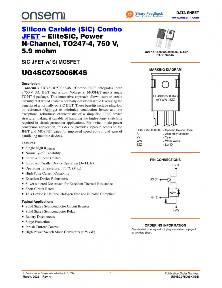 UG4SC075006K4S technical document, page 1