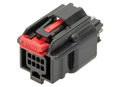 Mini50 Sealed Receptacle Housing, Dual Row, without CPA, 8 Circuits, Polarization Option B, Light Gray