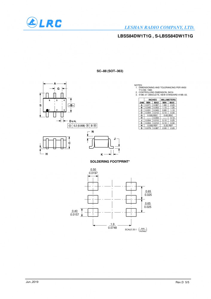 LBSS84DW1T1G datasheet page 5
