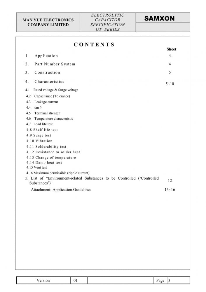 SAMXON GT Series specification page 4