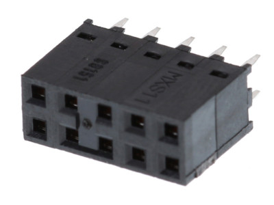C-Grid III PCB Receptacle, 2.54mm Pitch, Dual Row, Vertical, 8 Circuits, 0.12µm Gold (Au) Flash Plating, Straight PCB Pins