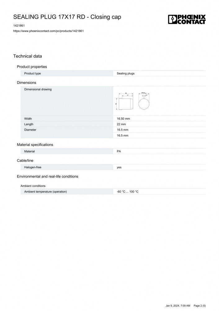 Phoenix Contact 1421861 product document page 2
