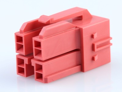CP-6.5 Receptacle Housing, Glow-Wire Capable, 6.50mm Pitch, Dual Row, 2 Circuits, Blue