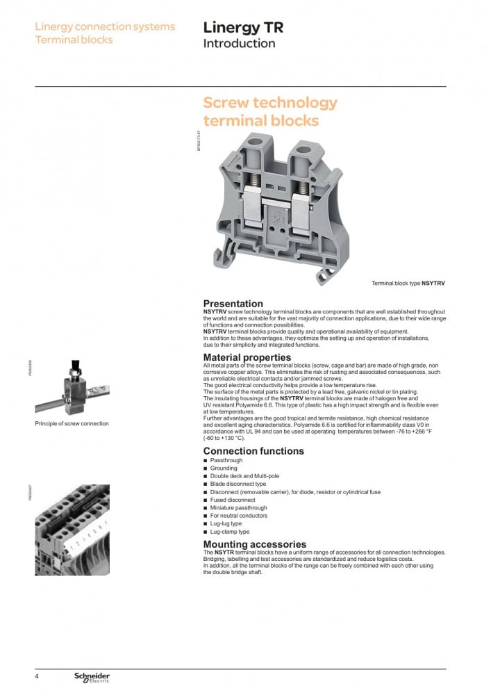 Schneider Linergy TR catalog page 4