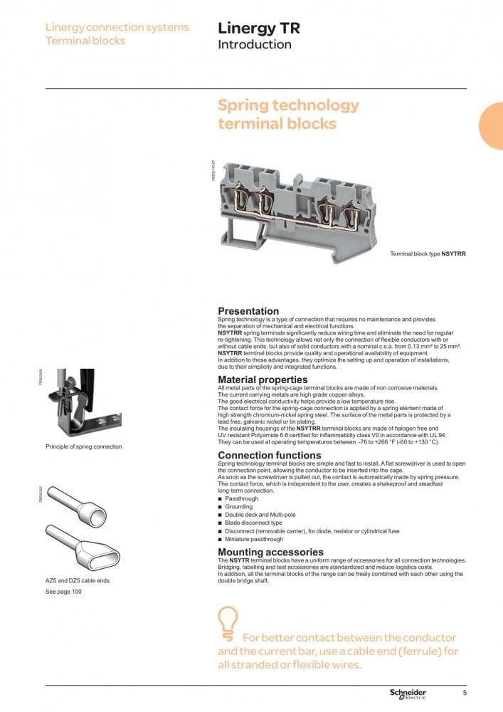 Schneider Linergy TR catalog page 5