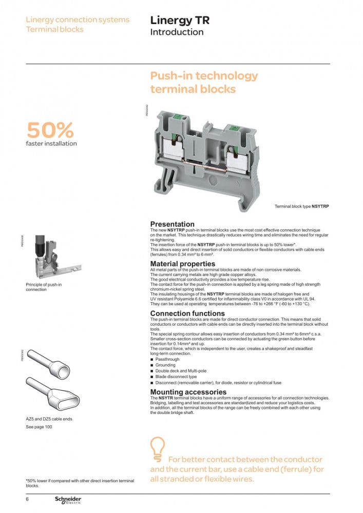 Schneider Linergy TR catalog page 6