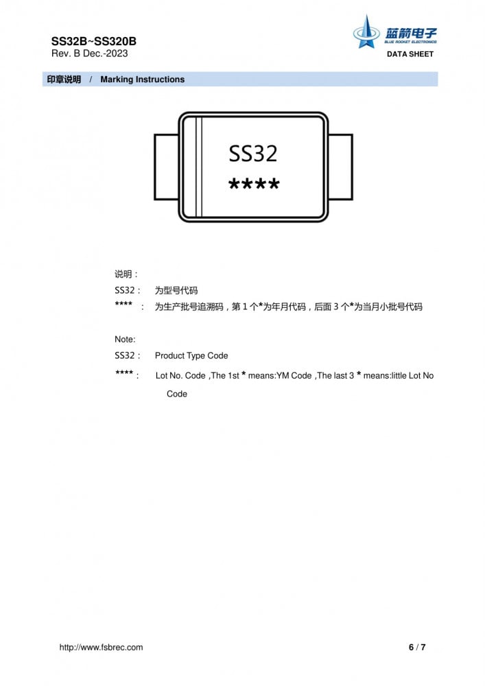 BLUE ROCKET SS310B datasheet page 6