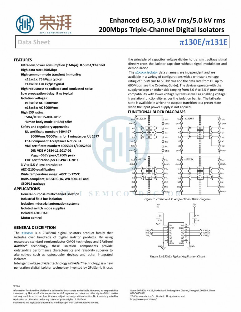 π130E61 datasheet page 1