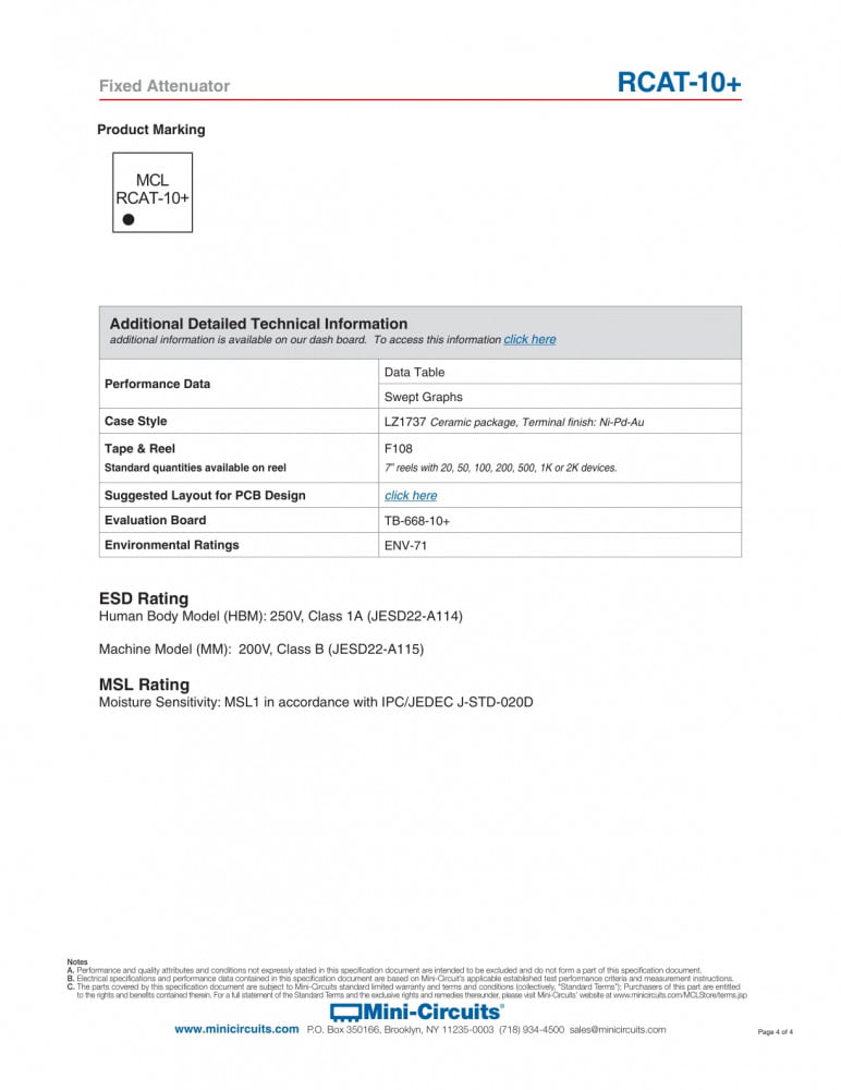 RCAT-10+ datasheet page 4