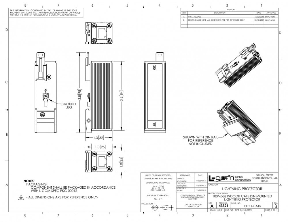 L-com ELPD-CAT5 product documentation page