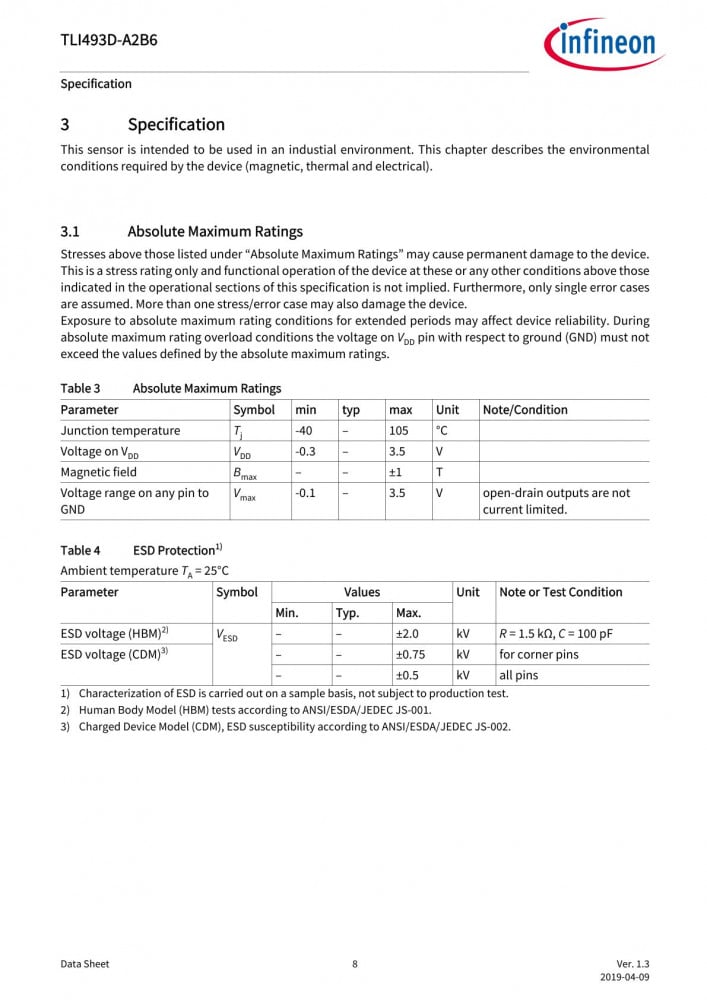 TLI493D-A2B6 datasheet page 8