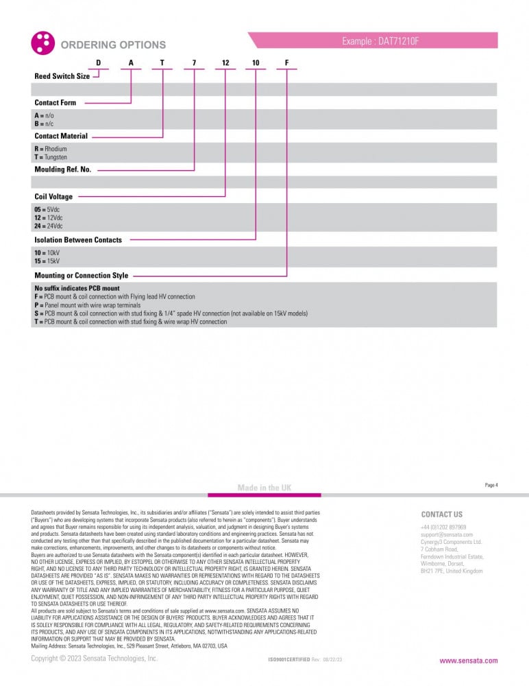 DBT72410F product document page 4