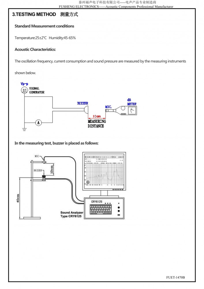 FUET-1470B measurement method