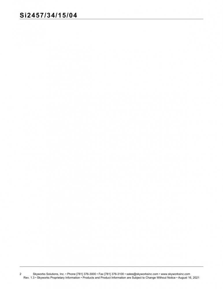 SI2457 datasheet page 2