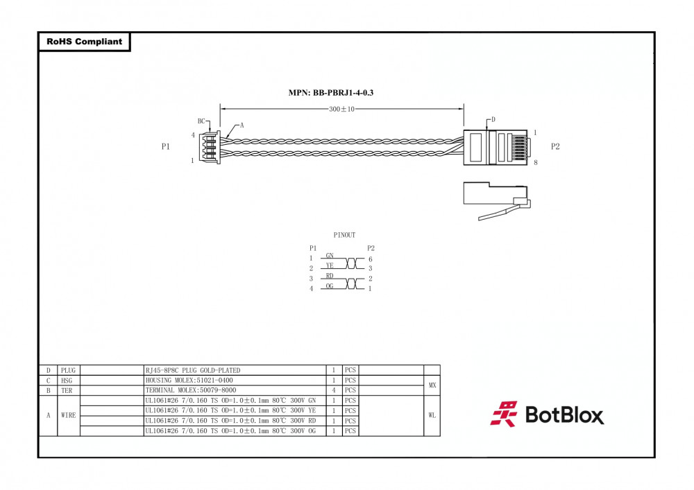 BB-PBRJ1-4-0.3 product assembly drawing